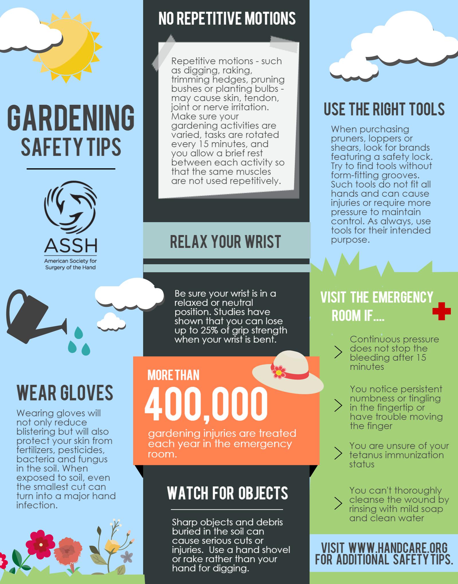 5 gardening safety tips | The Hand Society